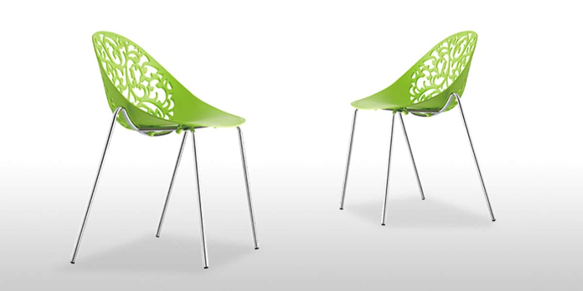 Coti Design Lot de 4 AERA Vert | Toutes les Chaises sur EasyLounge