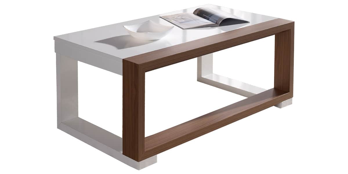 Coti Design Auva L Noyer et Blanc | Tables Basses sur EasyLounge