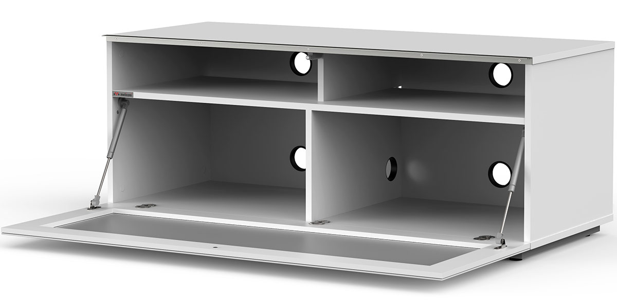 Meliconi Techline 12050F Verre Blanc | Meubles TV sur EasyLounge
