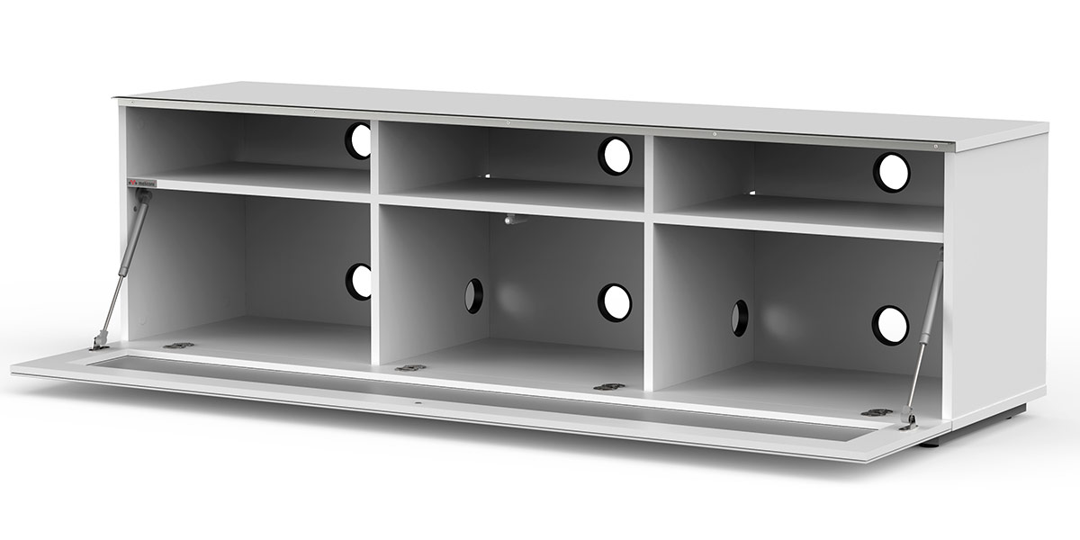 Meliconi Techline 16040H Verre Blanc | Meubles TV sur EasyLounge