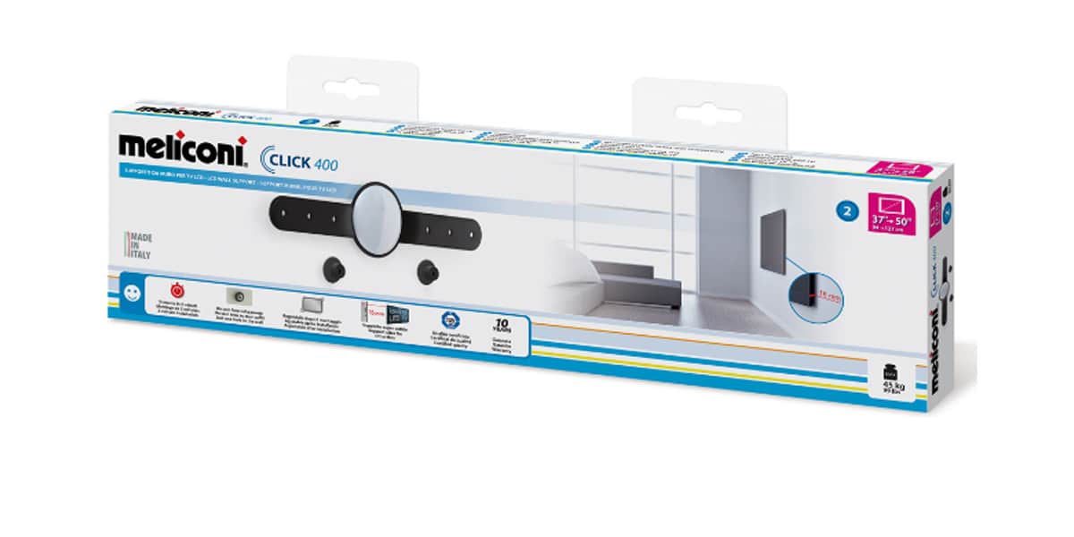 Meliconi Click400 Noir | Supports TV muraux sur EasyLounge