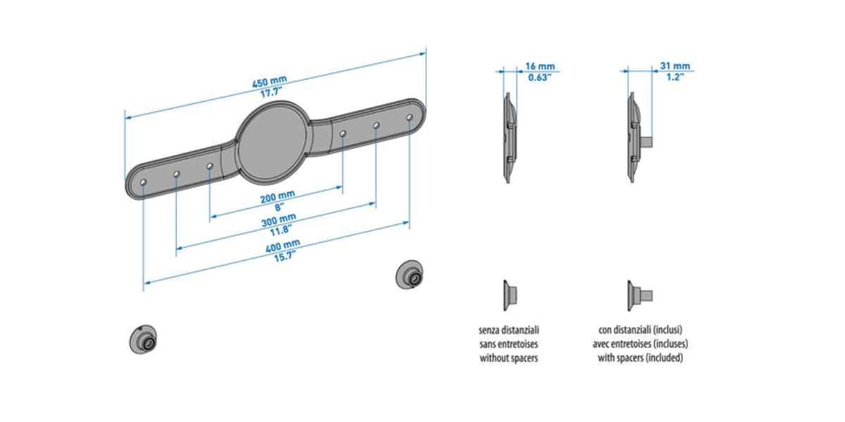 Meliconi Click400 Noir | Supports TV muraux sur EasyLounge