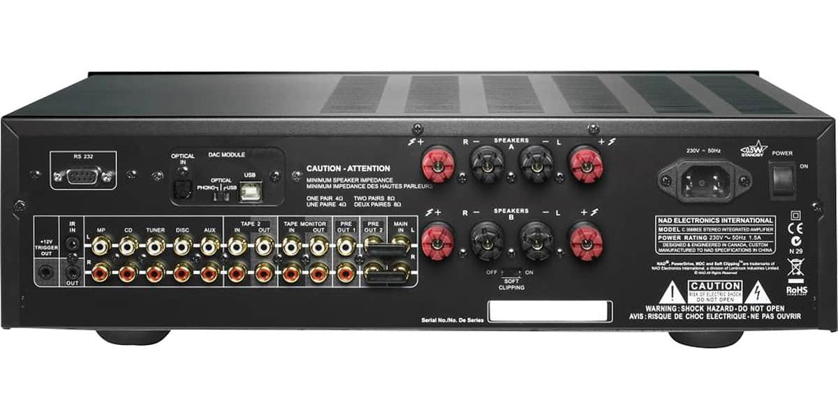 NAD C356 BEE DAC2 Graphite | Amplis Hi-Fi stéréo sur EasyLounge