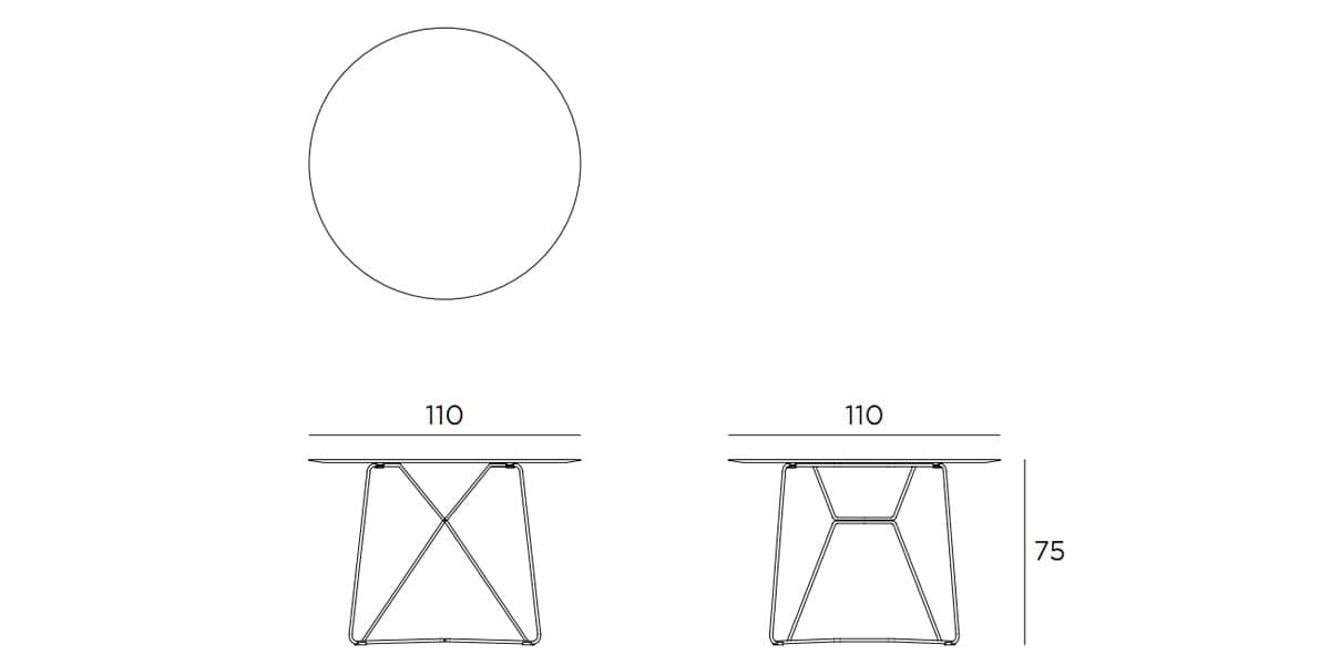 Viteo Table SC110 Blanc | Tables de Jardin sur EasyLounge