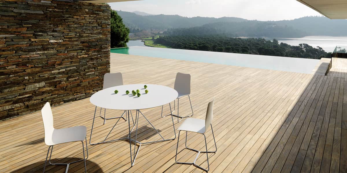 Viteo Table SC110 Blanc | Tables de Jardin sur EasyLounge