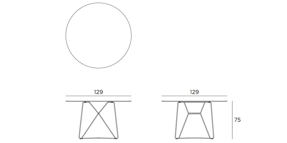 Viteo Table SC130 Blanc | Tables de Jardin sur EasyLounge