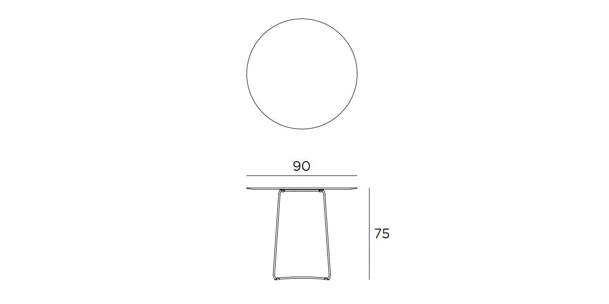 Viteo Table SC90 Blanc | Tables de Jardin sur EasyLounge